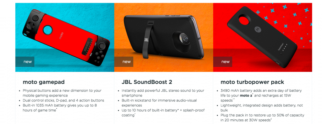 Motorola Launches 3 New Moto Mods & Rent a Mode For Rs 399 per Week ...