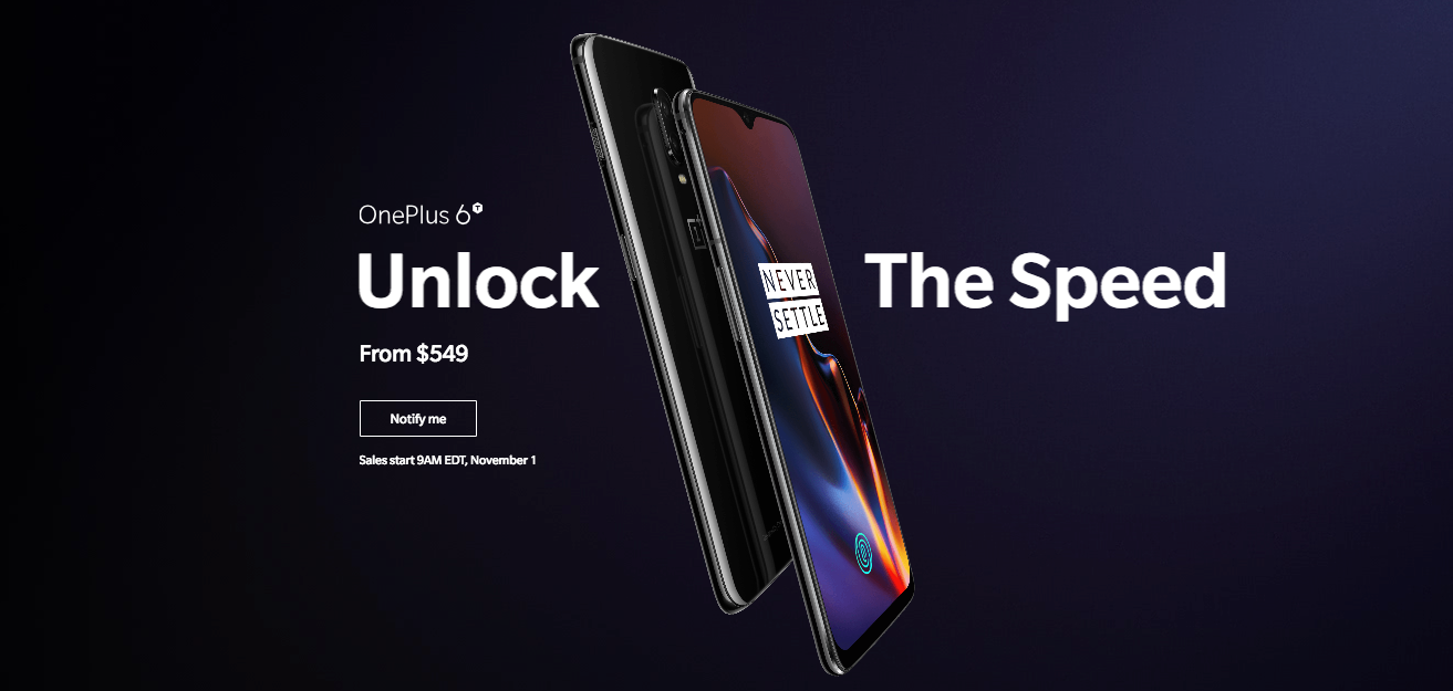 OnePlus 6T Launched With Screen Unlock and 6.41-inch AMOLED Display ...